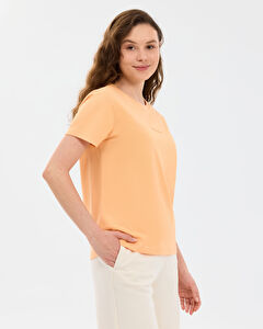 W Essential Crewneck T-shirt Kadın Açık Mercan S2510029-2118